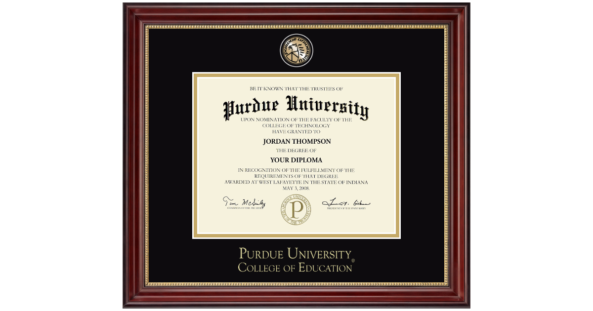 Masterpiece Medallion Diploma Frame in Kensington Gold Purdue ...