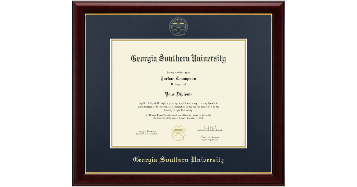 Pre-May 2025- Gold Embossed Diploma Frame in Gallery Georgia Southern ...