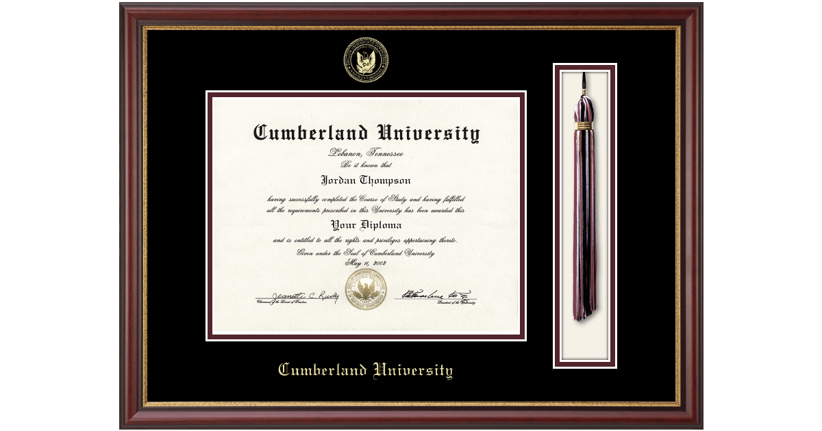 Tassel & Cord Diploma Frame in Newport Cumberland University - Item #124195 Tassel & Cord Diploma Frame in Newport Cumberland University - Item #124195