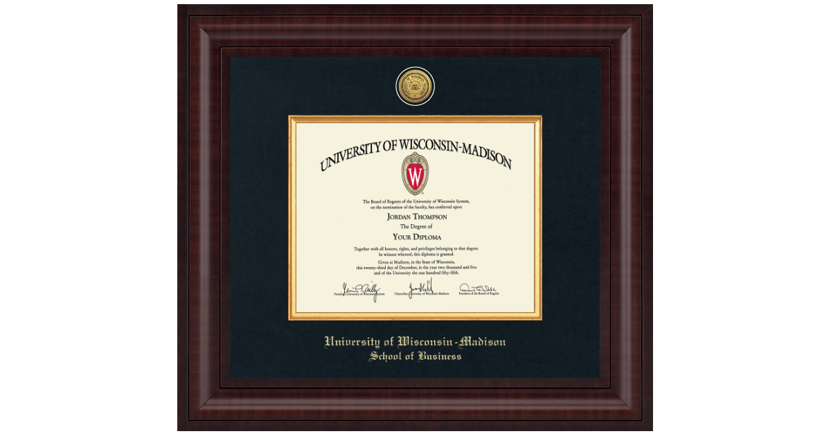 UW School of Business Diploma Frames | Church Hill Classics