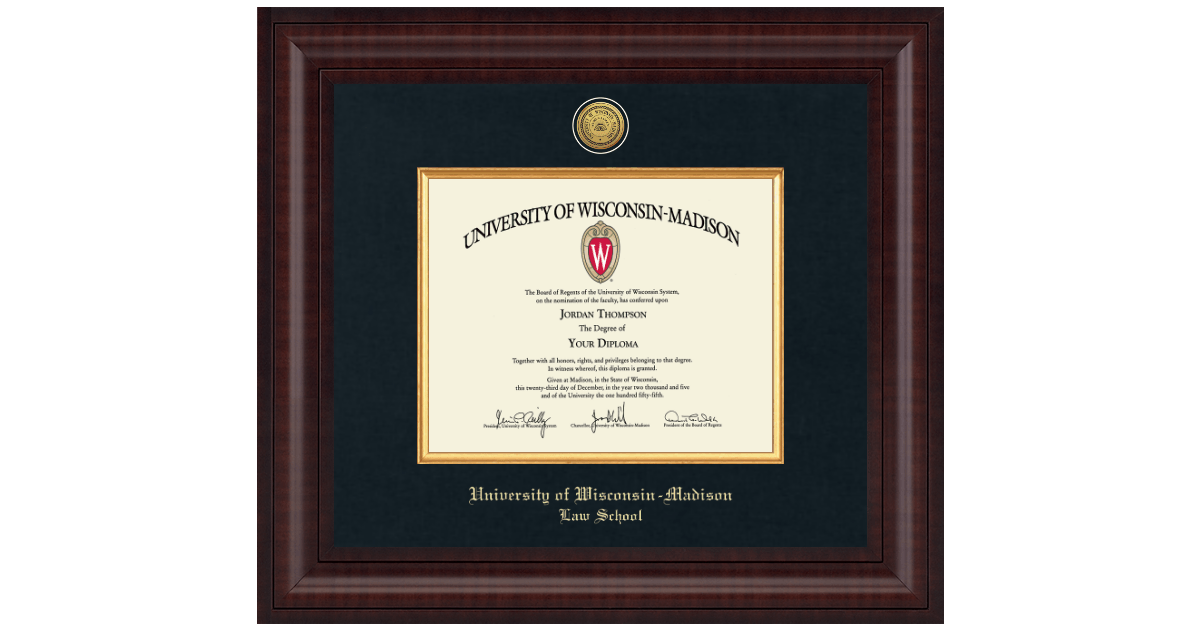UW Law School Diploma Frames | Church Hill Classics
