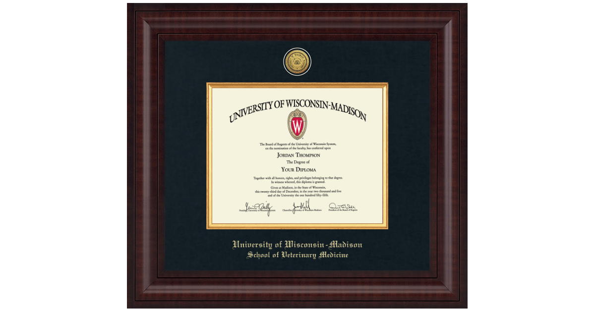 UW School of Veterinary Medicine Diploma Frames | Church Hill Classics