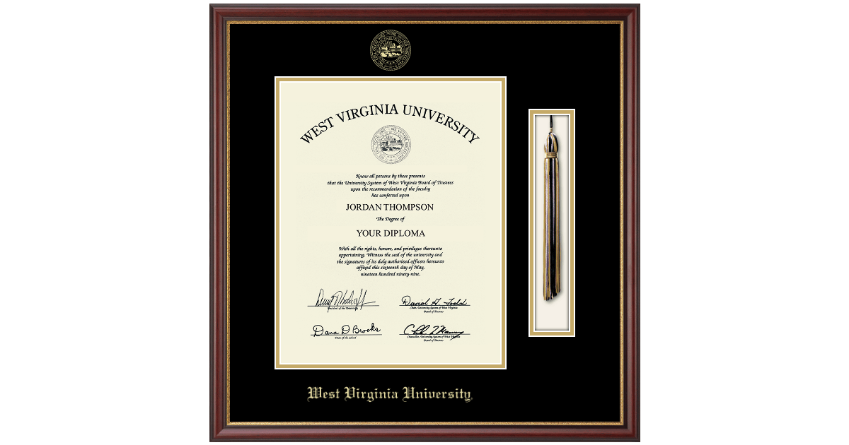 Tassel & Cord Diploma Frame in Newport West Virginia University - Item ... Tassel & Cord Diploma Frame in Newport West Virginia University - Item ...