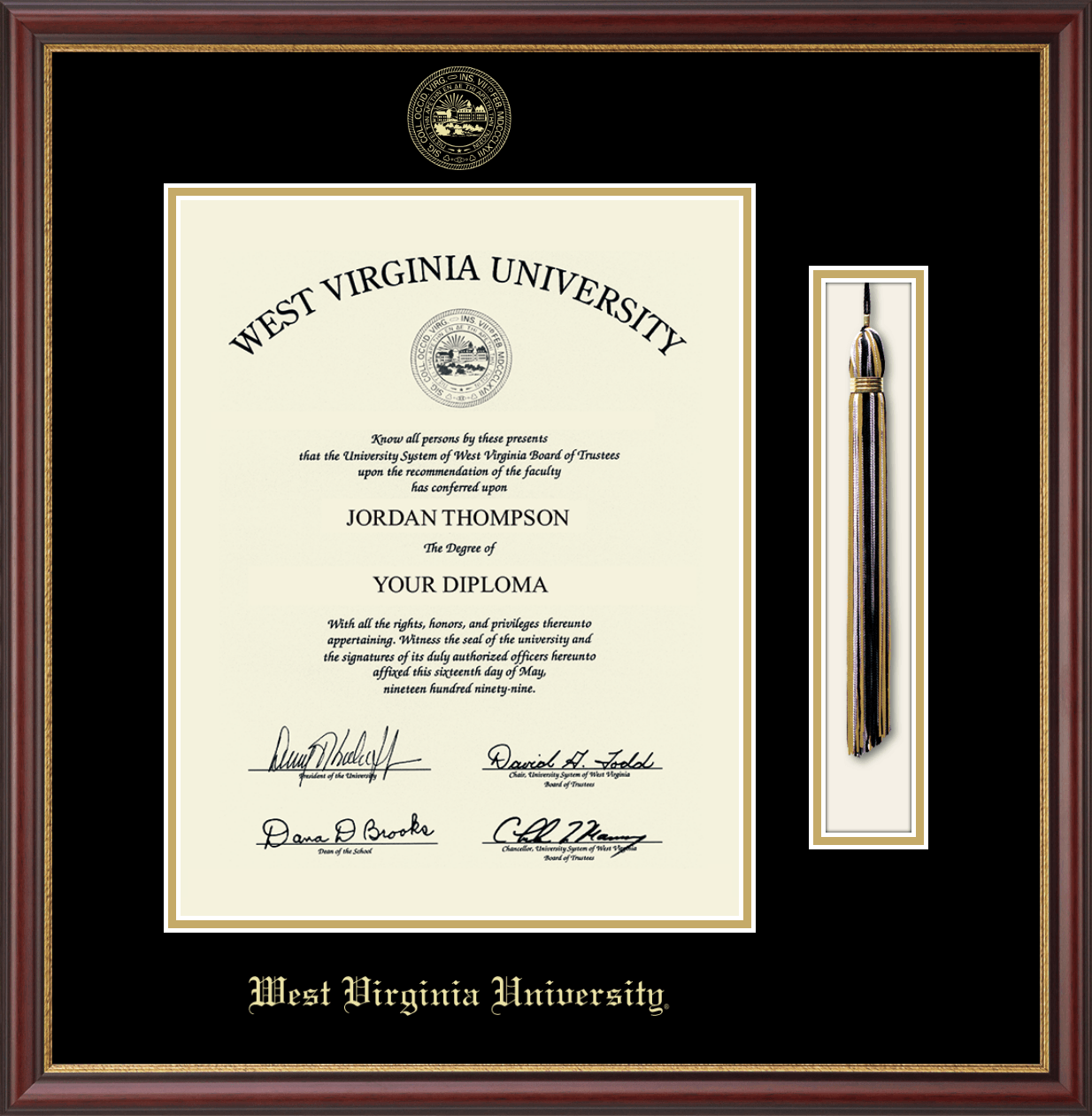 West Virginia University Tassel Edition Diploma Frame in Newport - Item ...