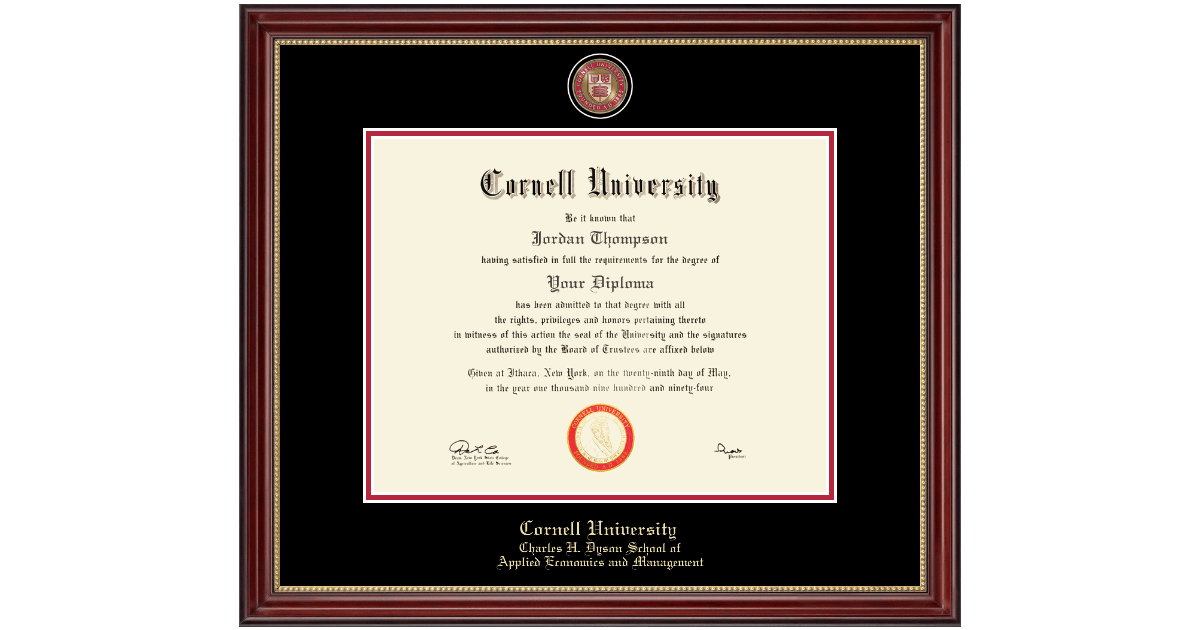 Charles H. Dyson School of Applied Economics and Management Diploma Frames