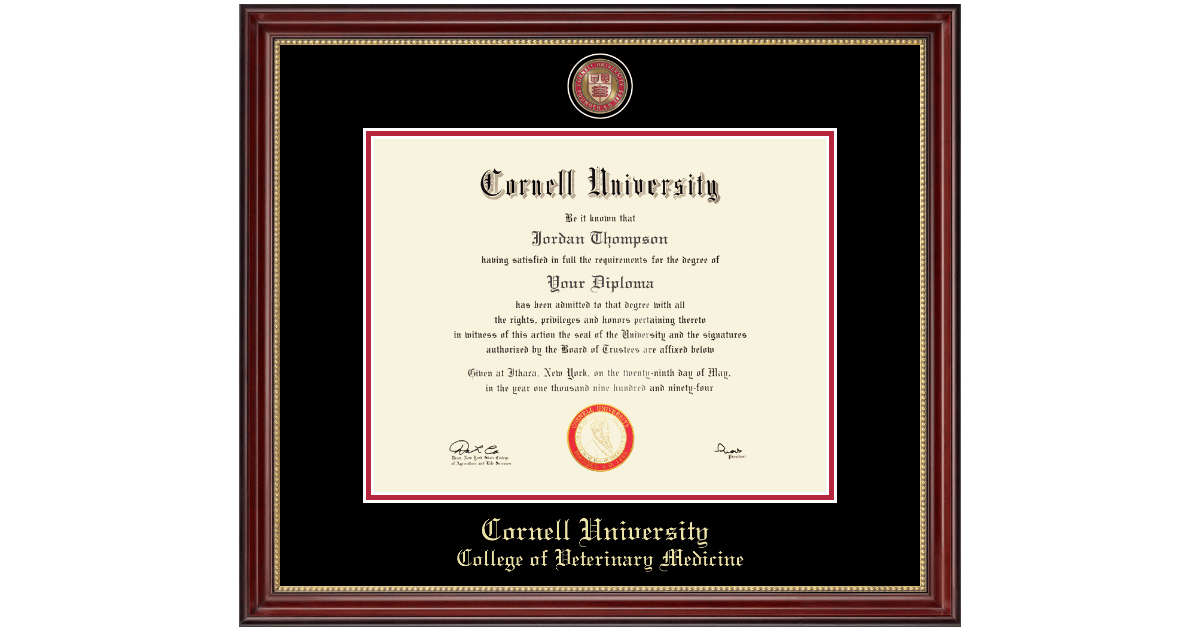 Masterpiece Medallion Diploma Frame in Kensington Gold Cornell ...