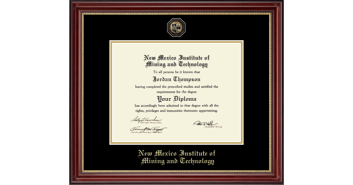 Masterpiece Medallion Diploma Frame in Kensington New Mexico Institute ...