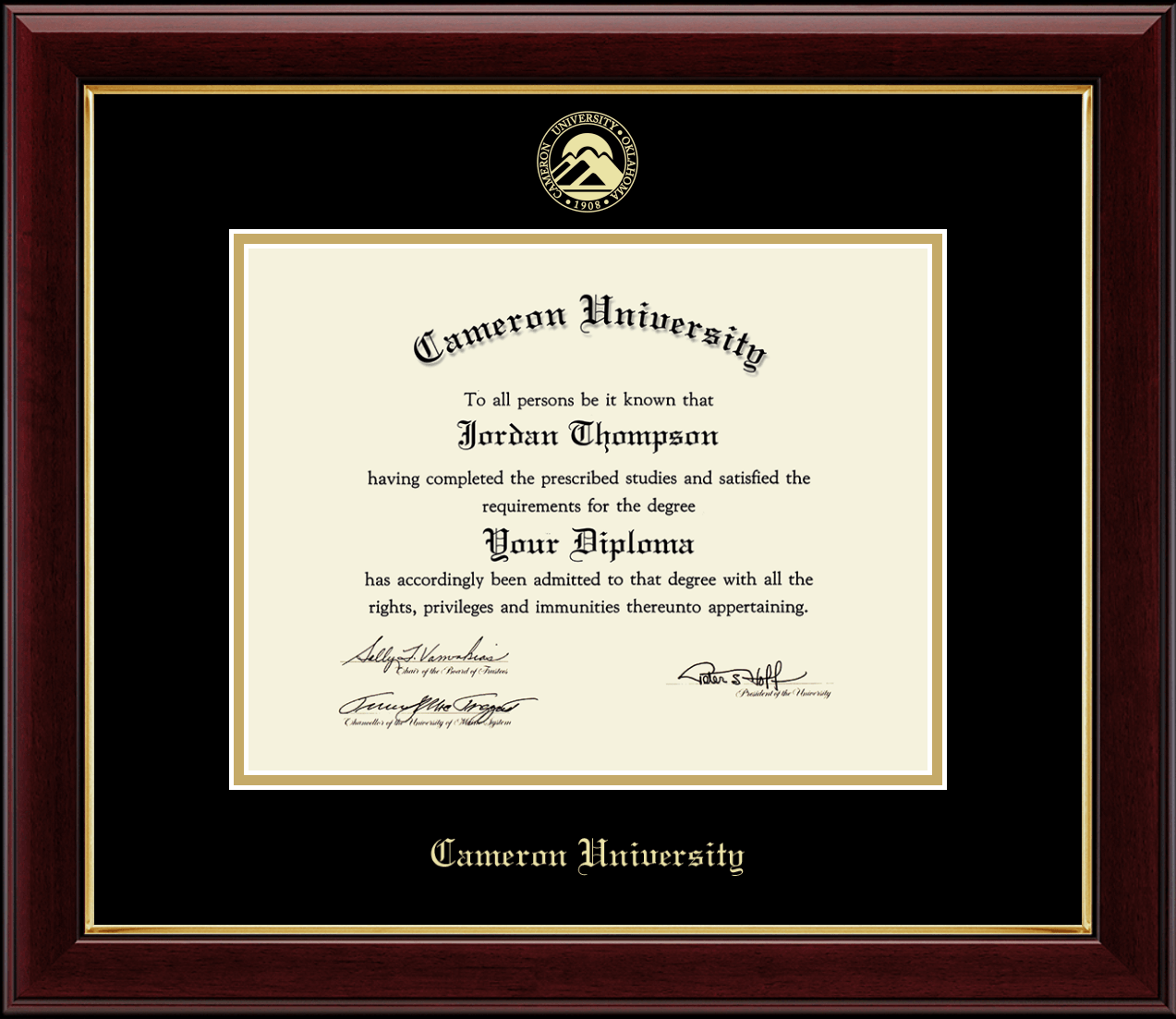 Cameron University Gold Embossed Diploma Frame in Gallery - Item ...