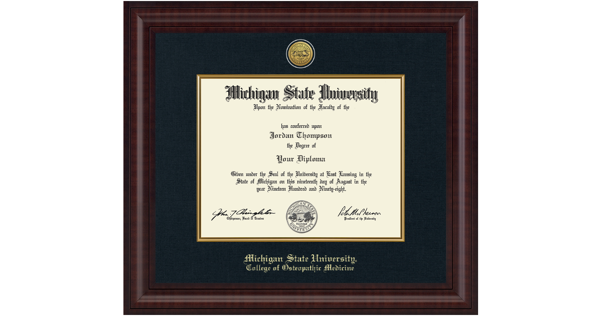 Presidential Gold Engraved Diploma Frame in Premier Michigan State ...