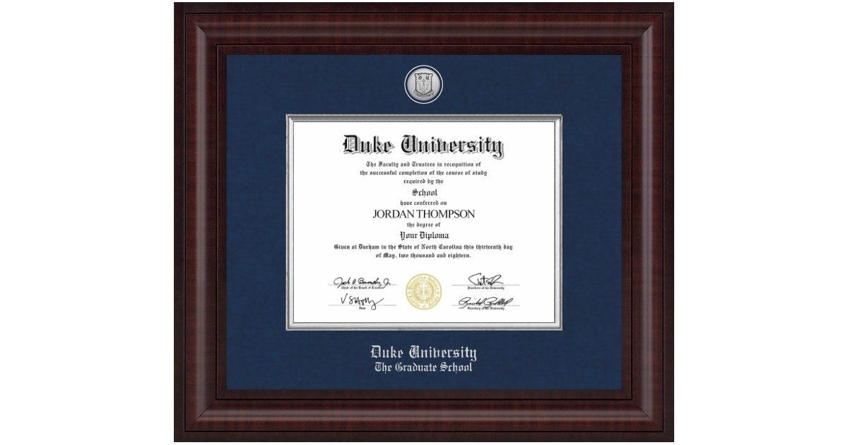 Duke The Graduate School Diploma Frames | Church Hill Classics