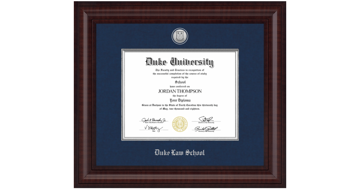 Duke Duke Law School Diploma Frames | Church Hill Classics