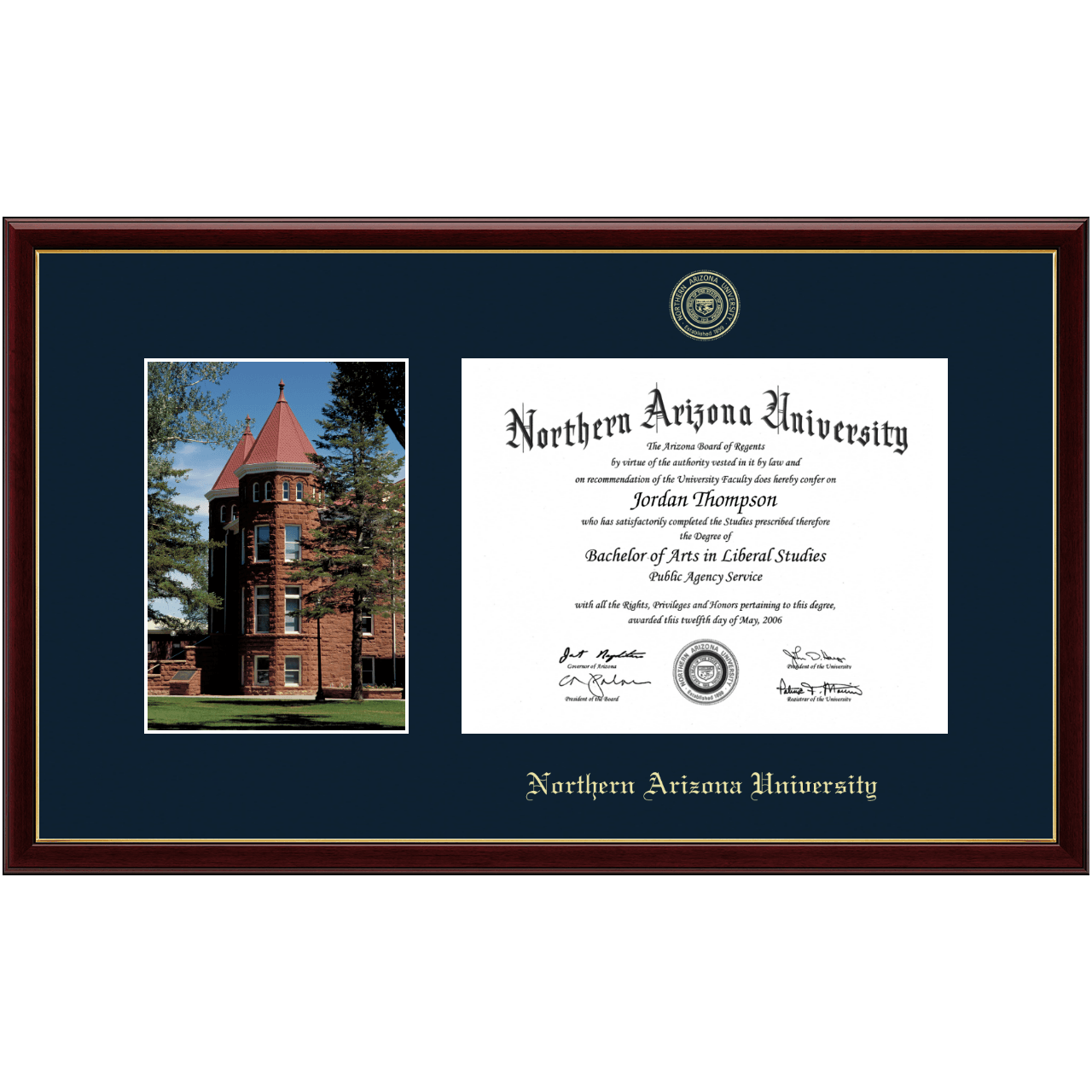 Campus Scene Diploma Frame in Galleria Northern Arizona University ...