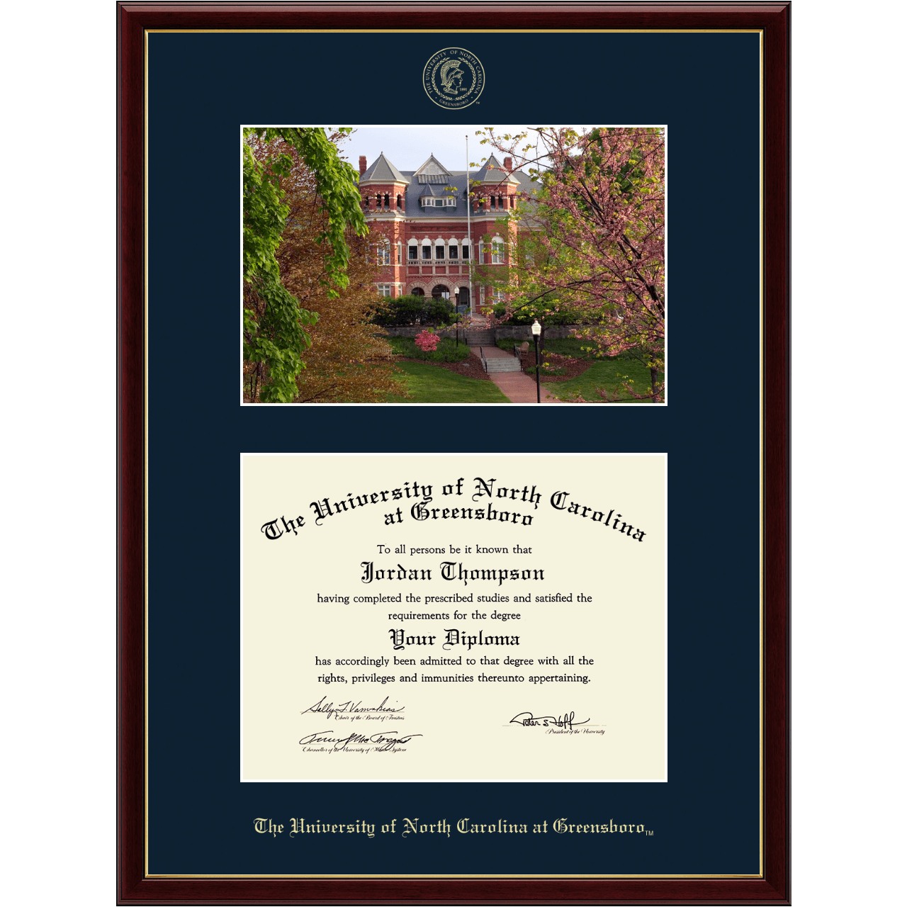 Campus Scene Diploma Frame in Galleria The University of North Carolina ...