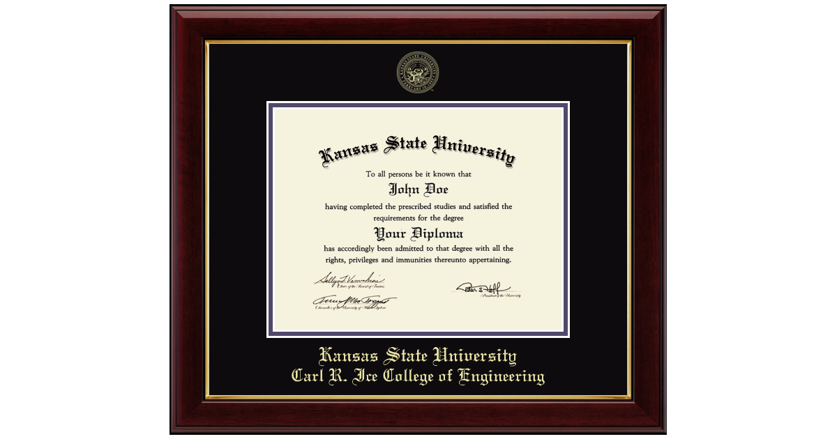Gold Embossed Diploma Frame in Gallery Kansas State University - Item ...