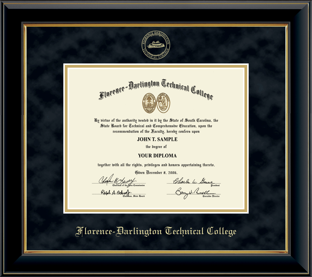 Florence-Darlington Technical College Gold Embossed Diploma Frame in ...
