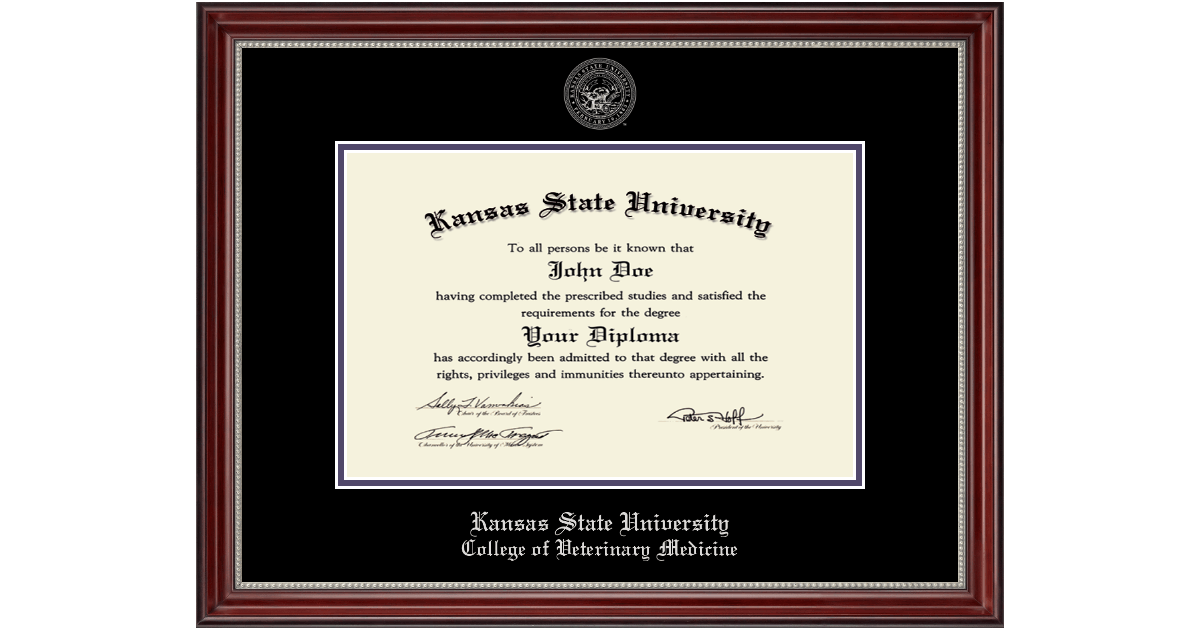 Silver Embossed Diploma Frame in Kensington Silver Kansas State ...