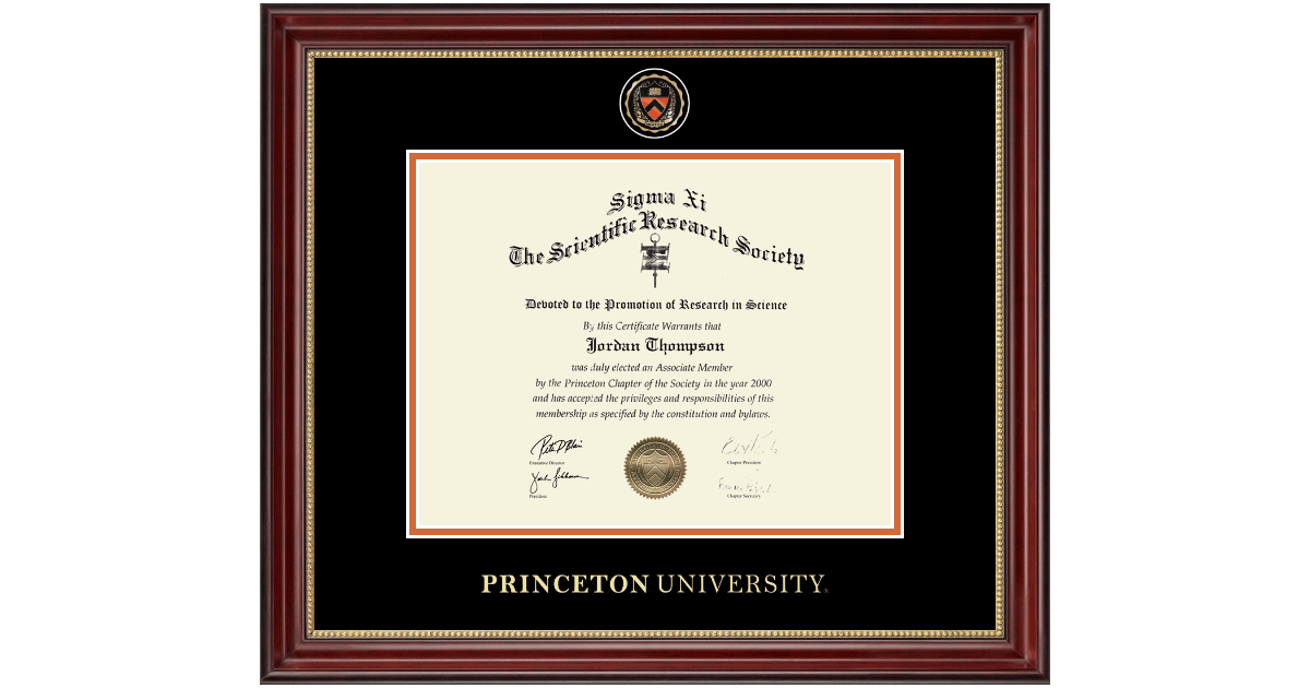 Horizontal - Masterpiece Medallion Certificate Frame in Kensington Gold ...