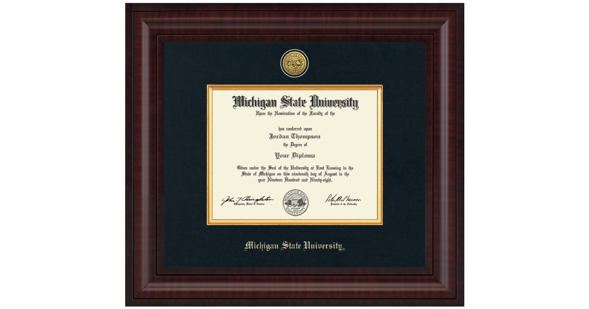 Pre-2005 - Presidential Gold Engraved Diploma Frame in Premier Michigan ...