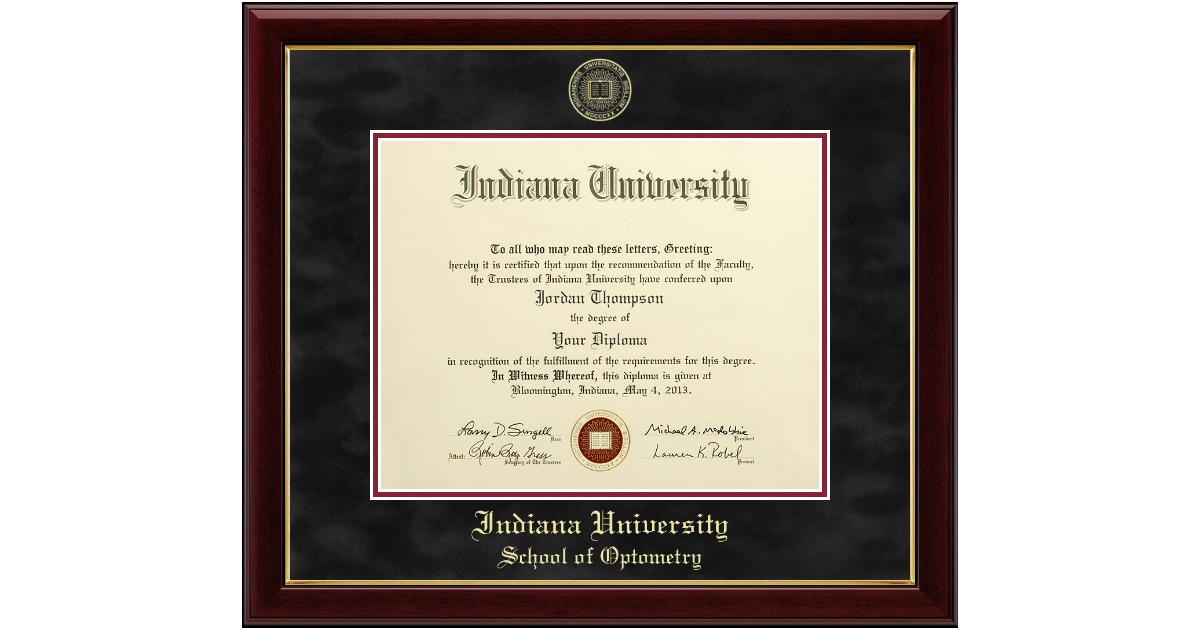 Gold Embossed Diploma Frame in Gallery Indiana University Bloomington ...