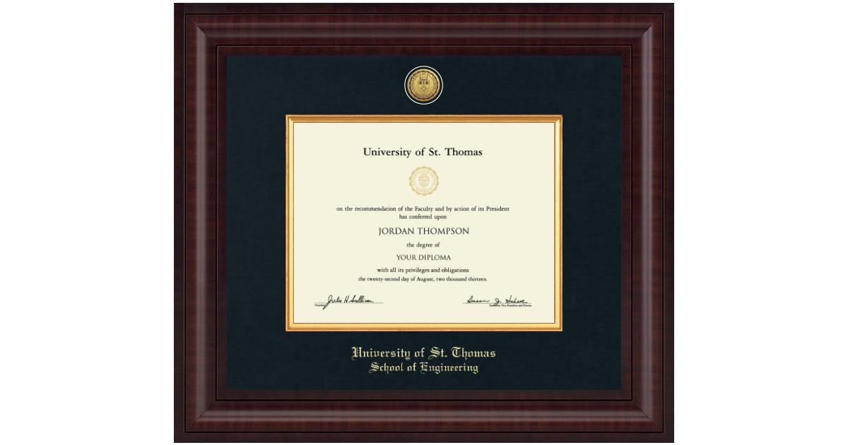 UST School of Engineering Diploma Frames | Church Hill Classics