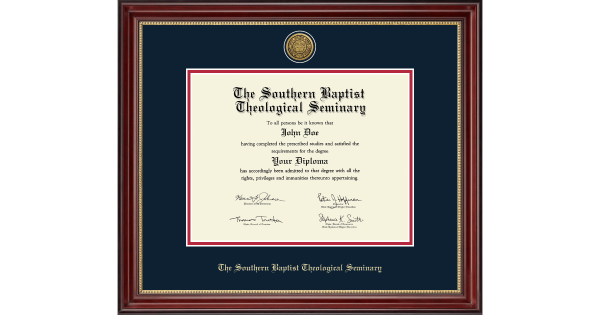 Gold Engraved Medallion Diploma Frame in Kensington Gold The Southern ...