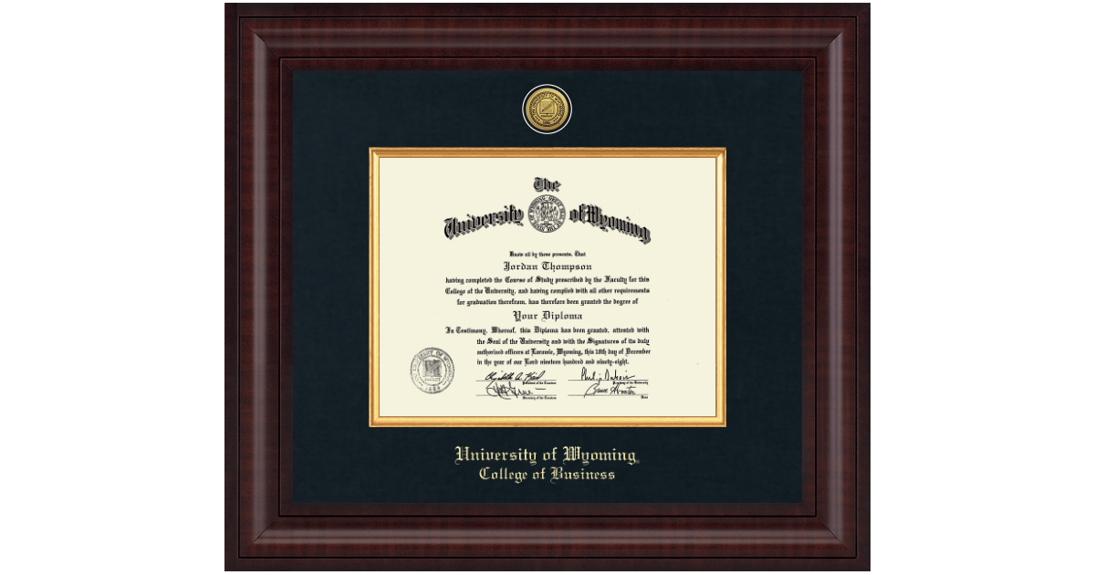 Presidential Gold Engraved Diploma Frame in Premier University of ...