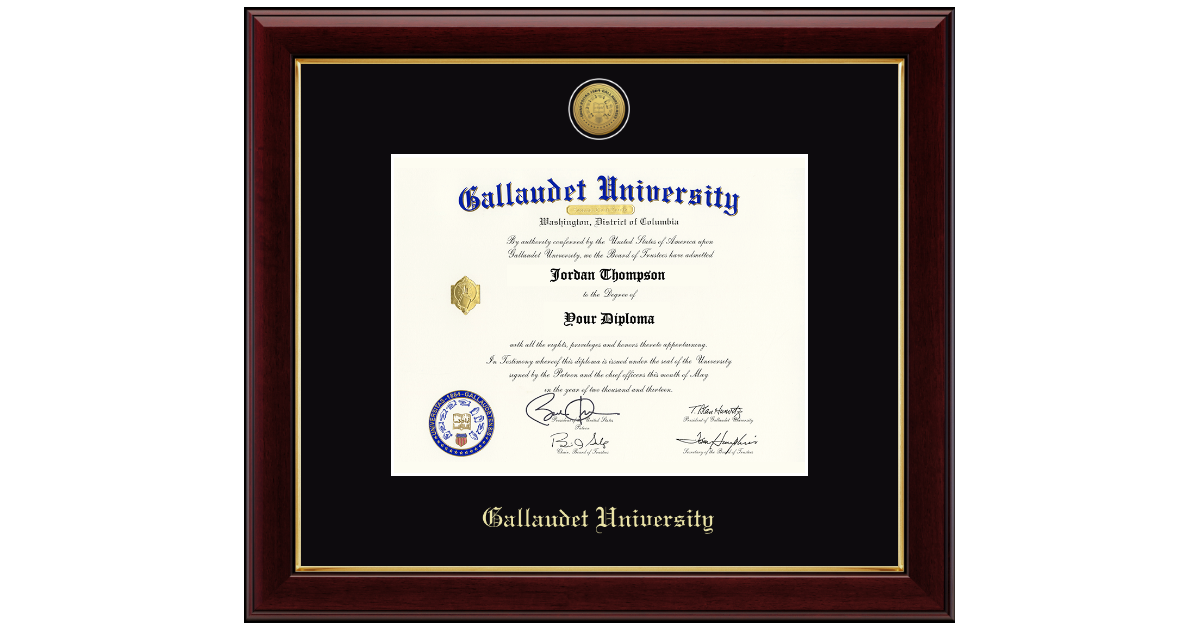 Gold Engraved Medallion Diploma Frame in Gallery Gallaudet University ...