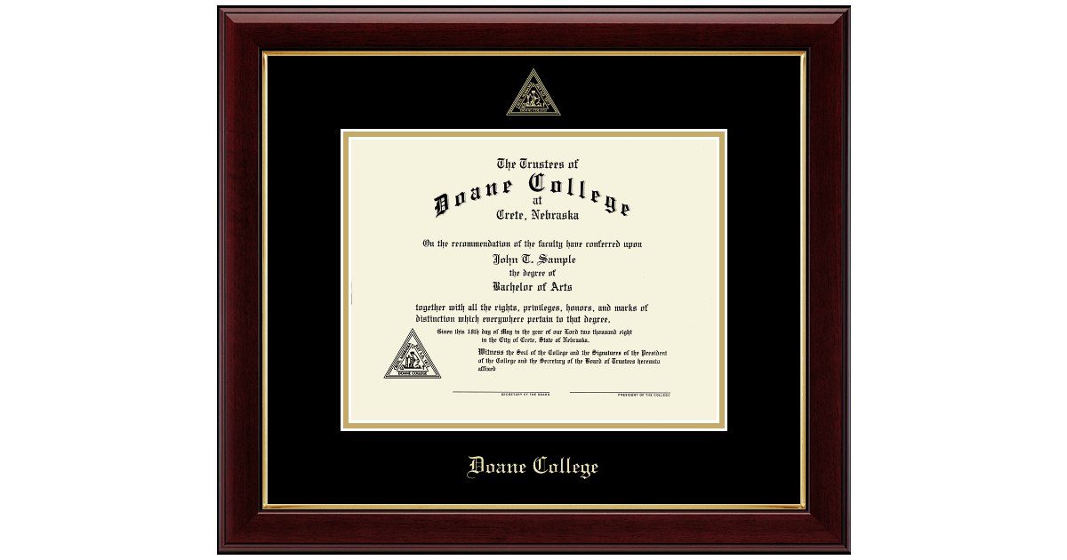 Gold Embossed Diploma Frame in Gallery Doane College - Item #134588
