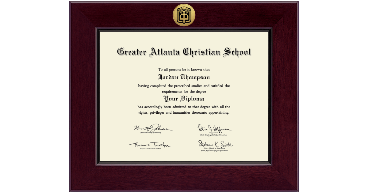 Century Gold Engraved Diploma Frame in Cordova Greater Atlanta ...