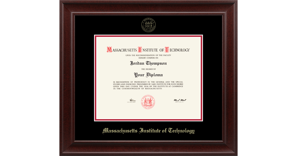 Gold Embossed Diploma Frame in Rainier Massachusetts Institute of ...