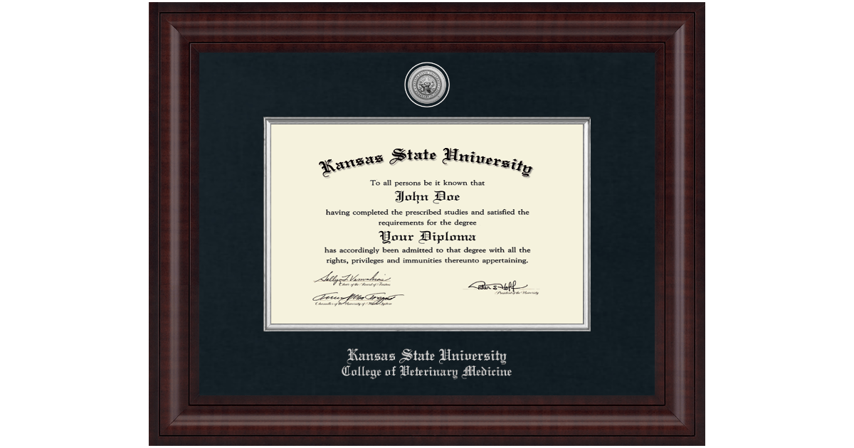 K-State College of Veterinary Medicine Diploma Frames