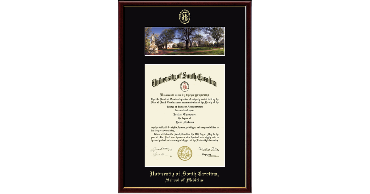 Campus Scene Diploma Frame in Galleria University of South Carolina ...