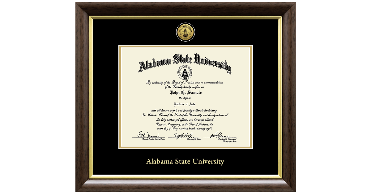 Gold Engraved Medallion Diploma Frame in Hampshire Alabama State ...