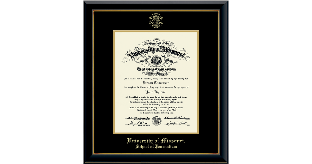 PhD Pre-Spring 2021 - Gold Embossed Diploma Frame in Onyx Gold ...