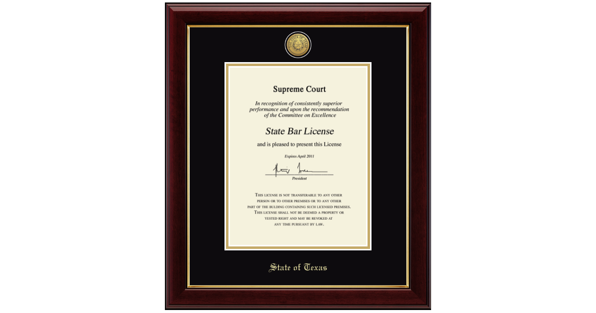 Gold Engraved Medallion Certificate Frame Vertical in Gallery State of ...