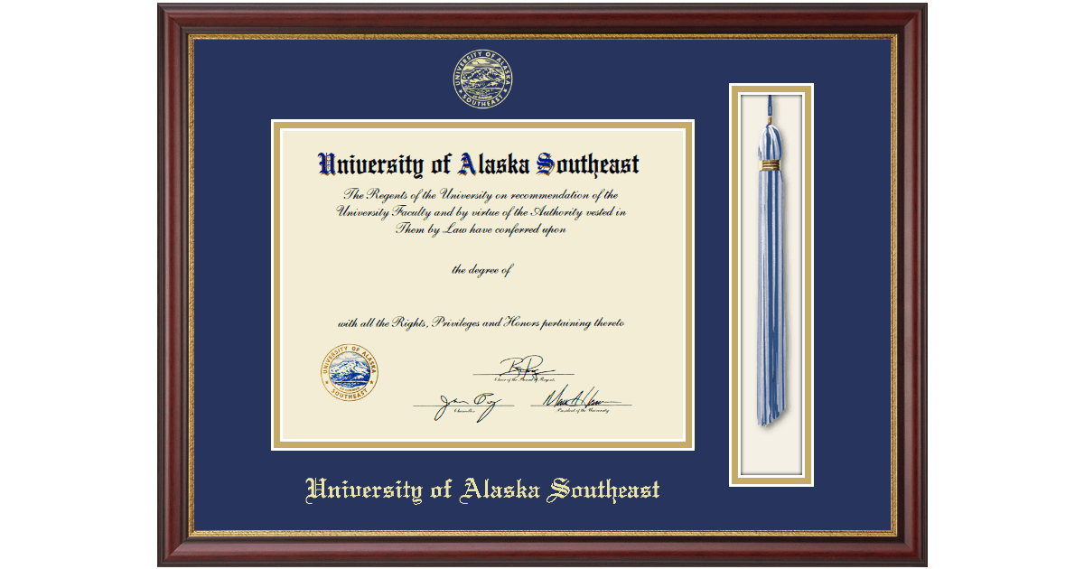 Tassel & Cord Diploma Frame in Newport University of Alaska Southeast ... Tassel & Cord Diploma Frame in Newport University of Alaska Southeast ...