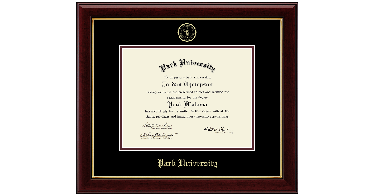 Gold Embossed Diploma Frame in Gallery Park University - Item #200076