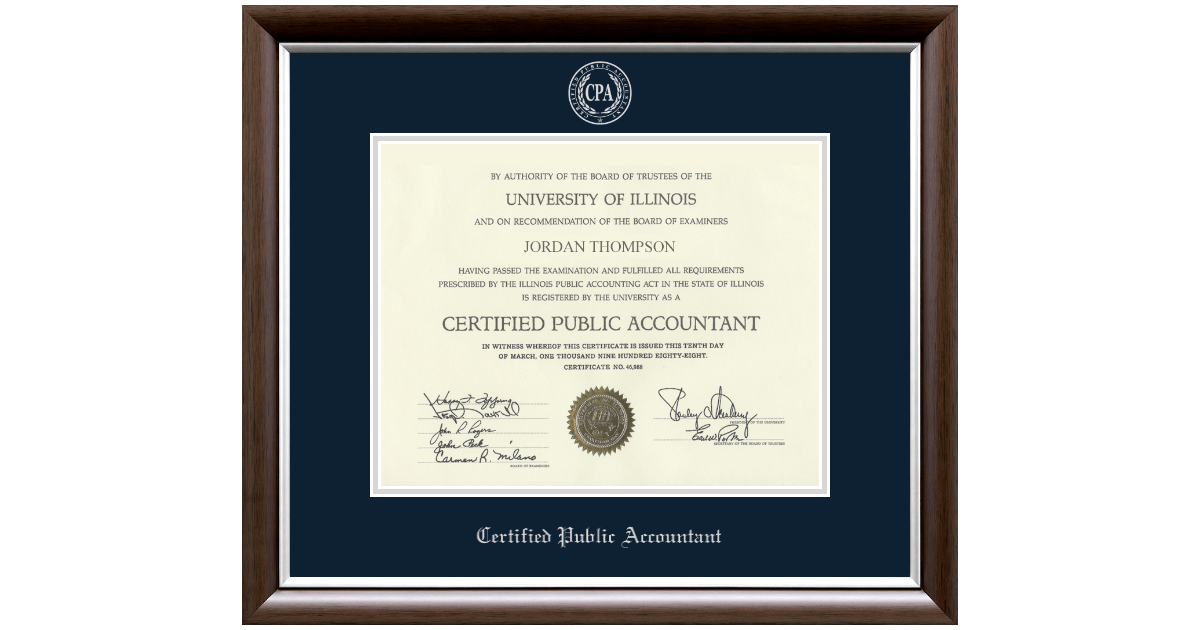 11"x14" - Silver Embossed Certificate Frame in Devonshire Certified ...