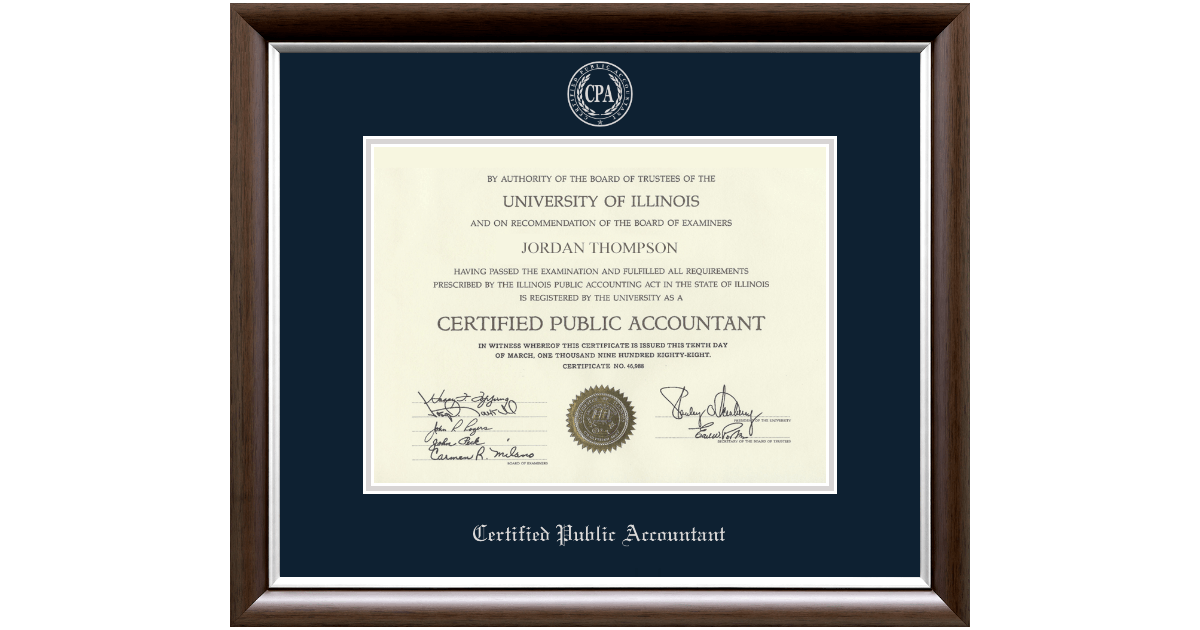 12"x16" - Silver Embossed Certificate Frame in Devonshire Certified ...