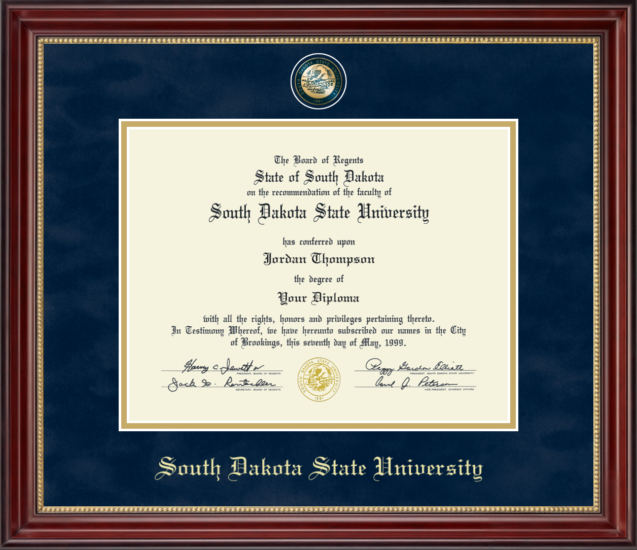 South Dakota State University Masterpiece Medallion Diploma Frame in ...