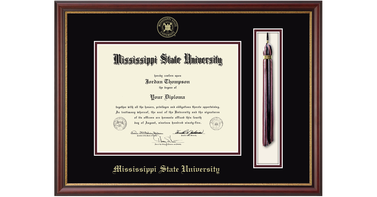 Mississippi State Diploma Frame Mississippi State University