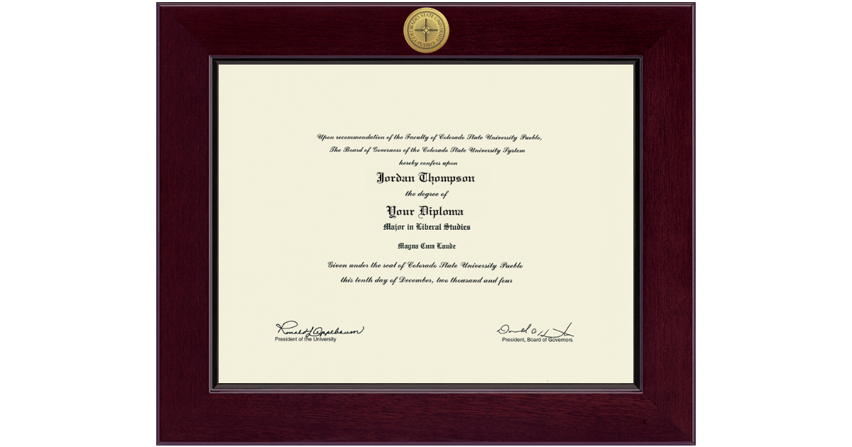 Century Gold Engraved Diploma Frame in Cordova Colorado State ...