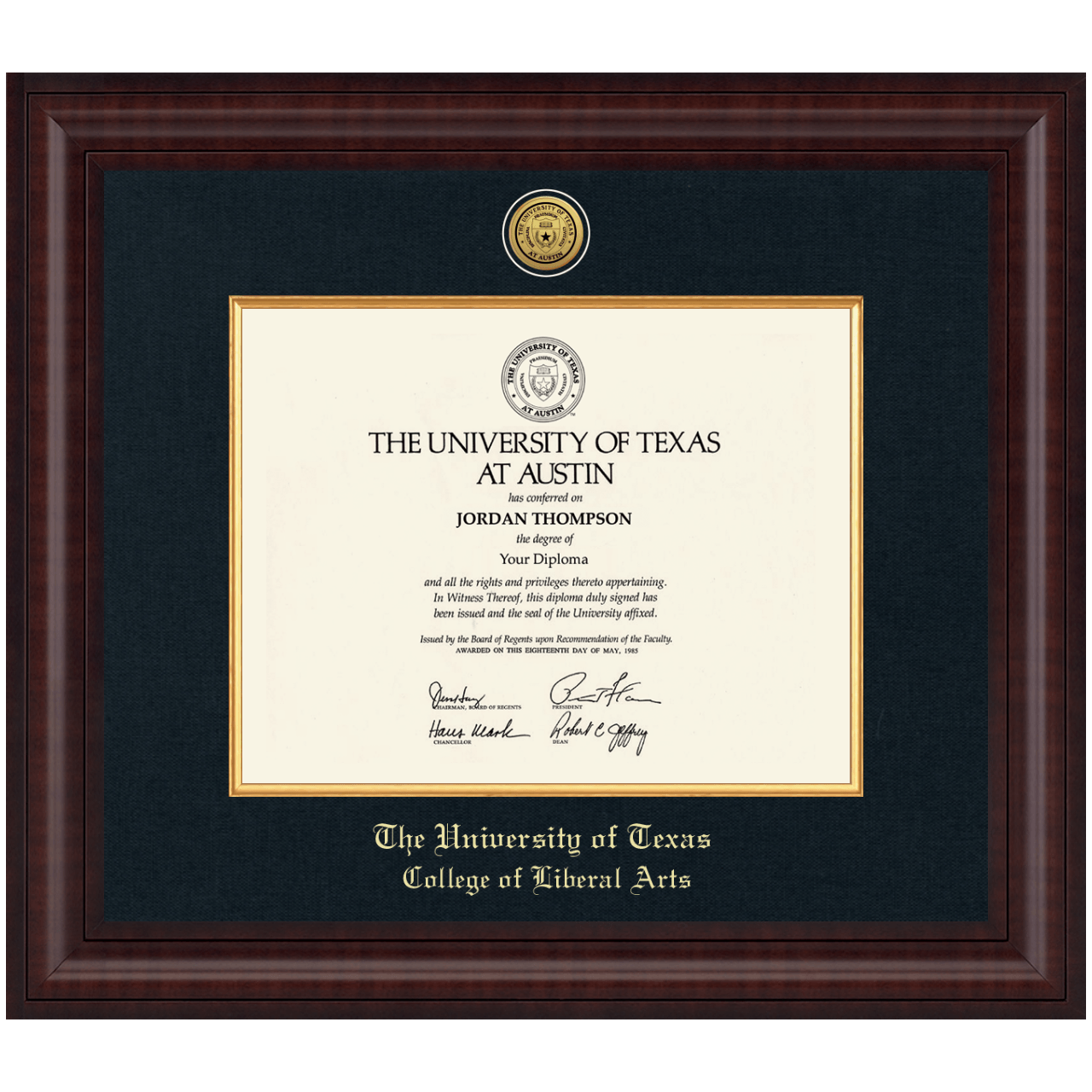 Presidential Gold Engraved Diploma Frame in Premier The University of ...
