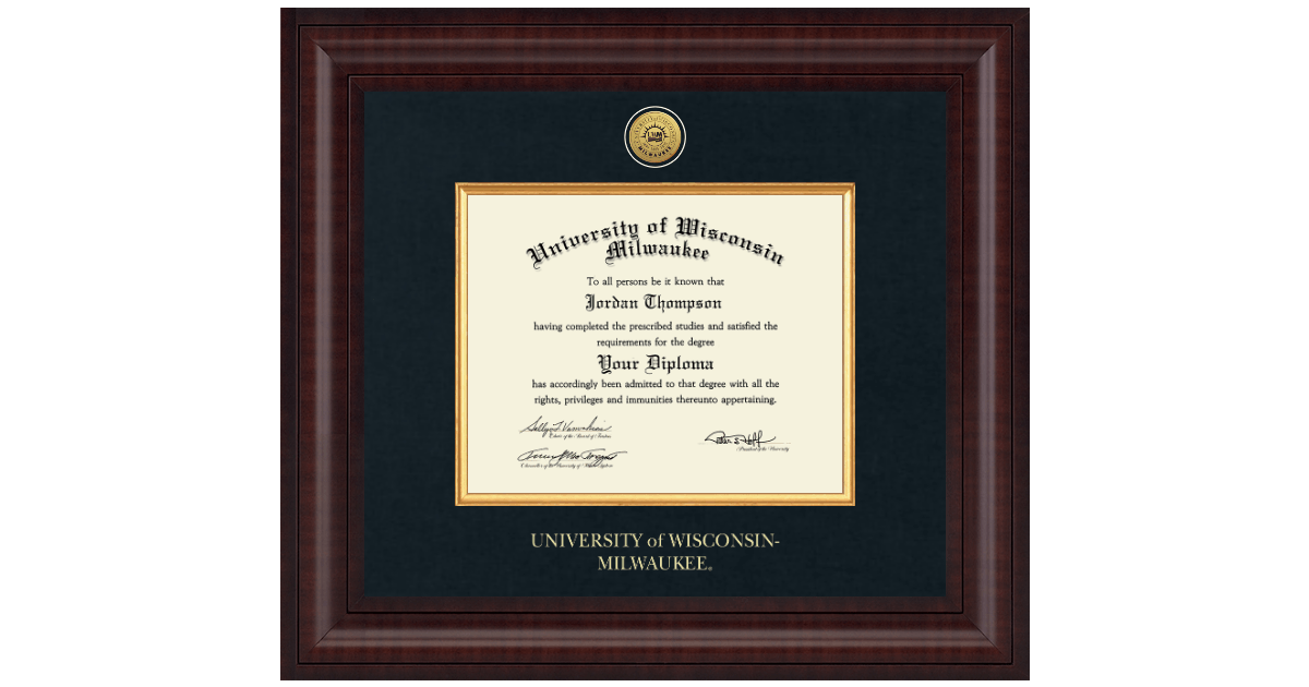 Presidential Gold Engraved Diploma Frame in Premier University of ...