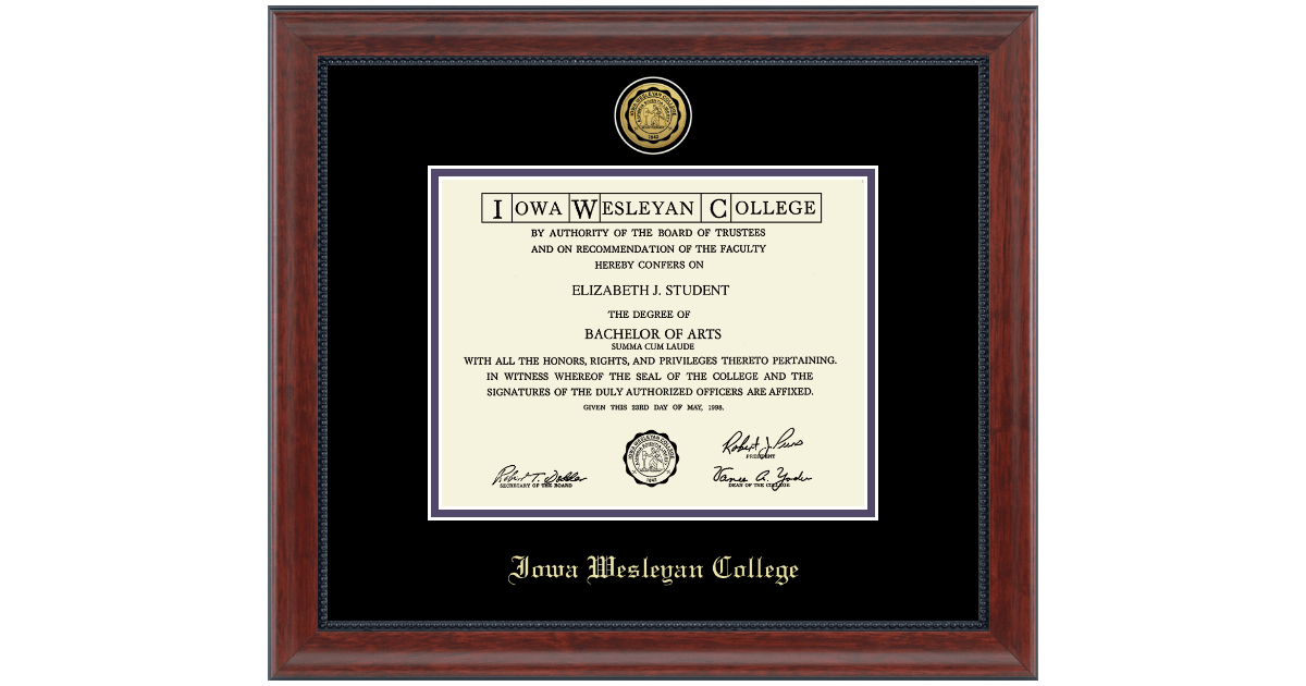 Pre-Bachelors - Gold Engraved Medallion Diploma Frame in Signature Iowa ...