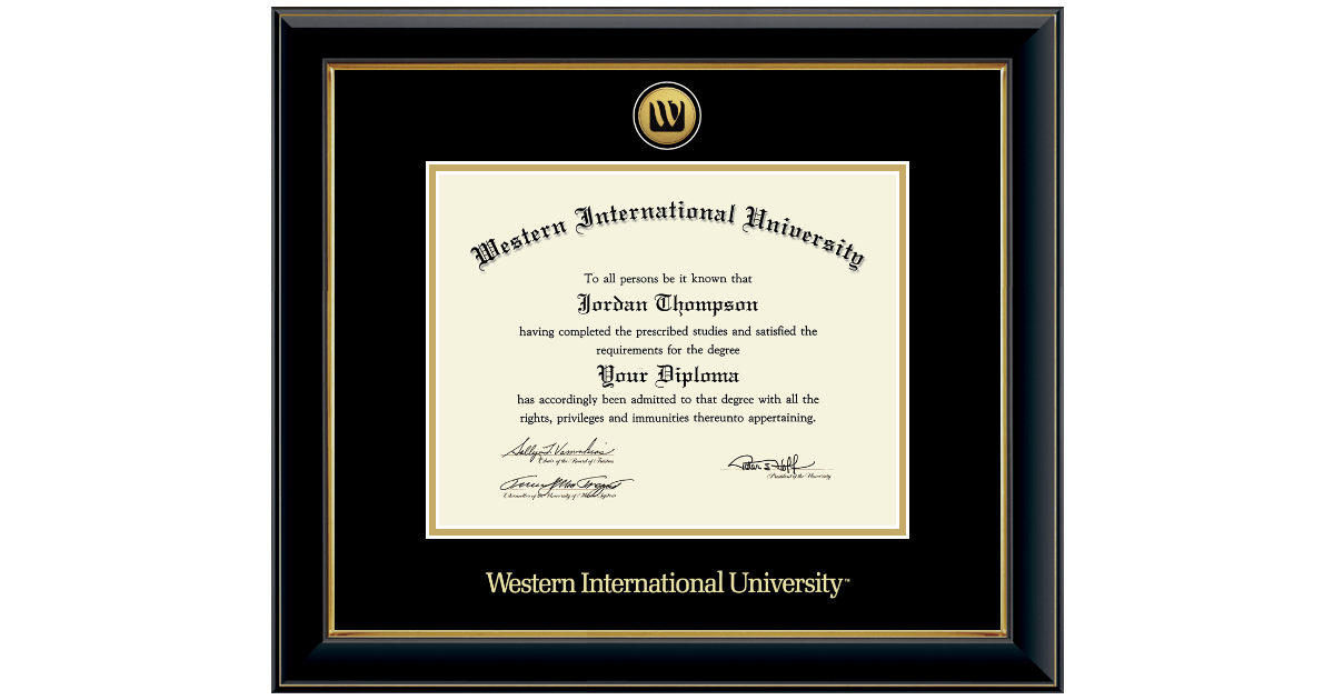 Western International University Diploma Frame | Church Hill Classics