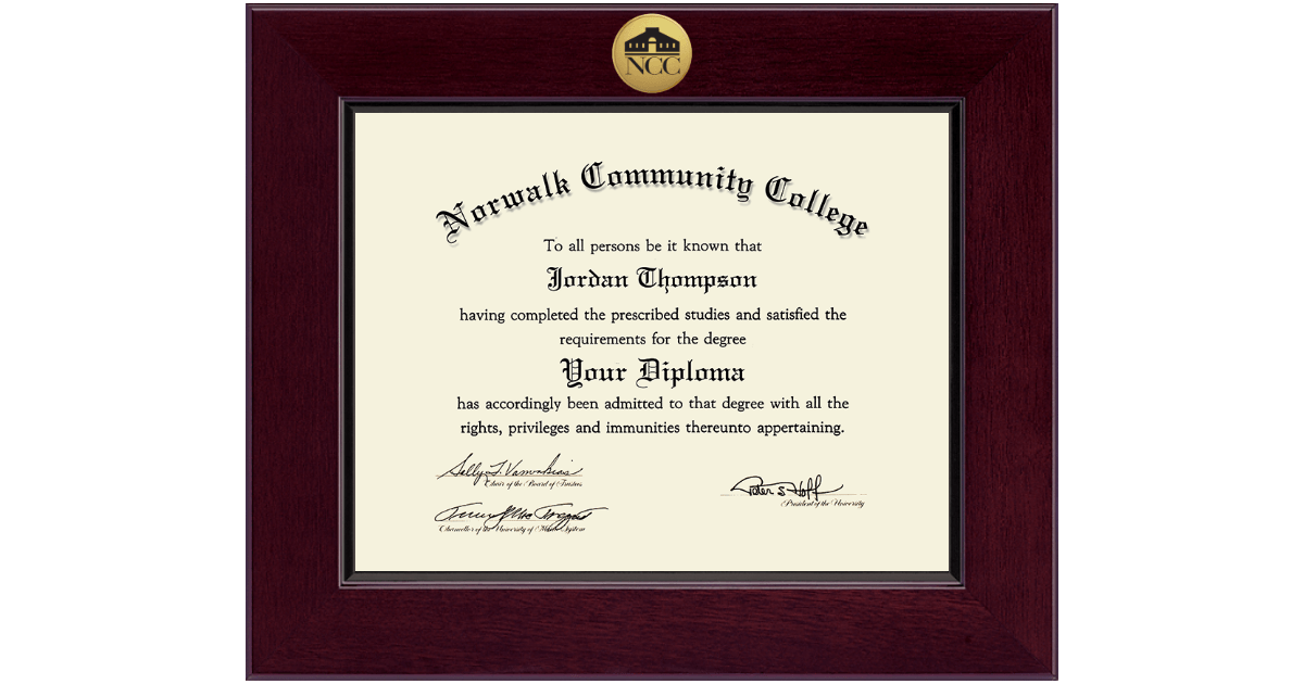 Century Gold Engraved Diploma Frame in Cordova Norwalk Community ...