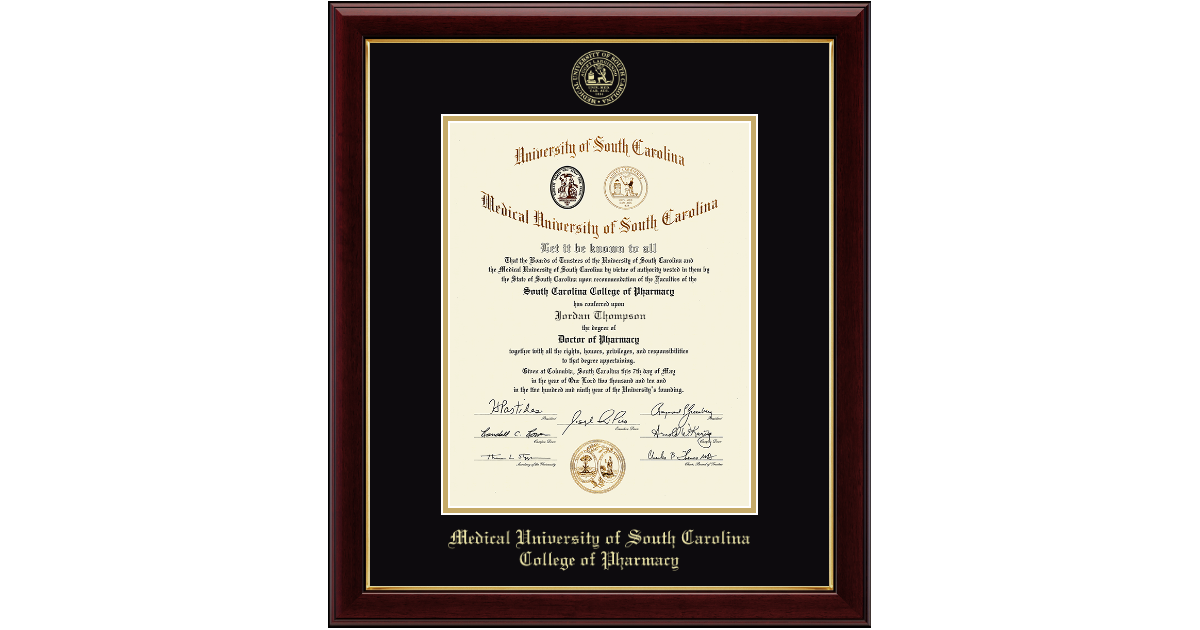 University Of South Carolina Diploma Frame University Of South