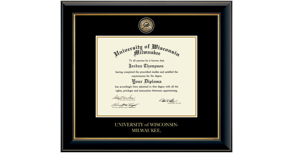 Masterpiece Medallion Diploma Frame in Onyx Gold University of ...