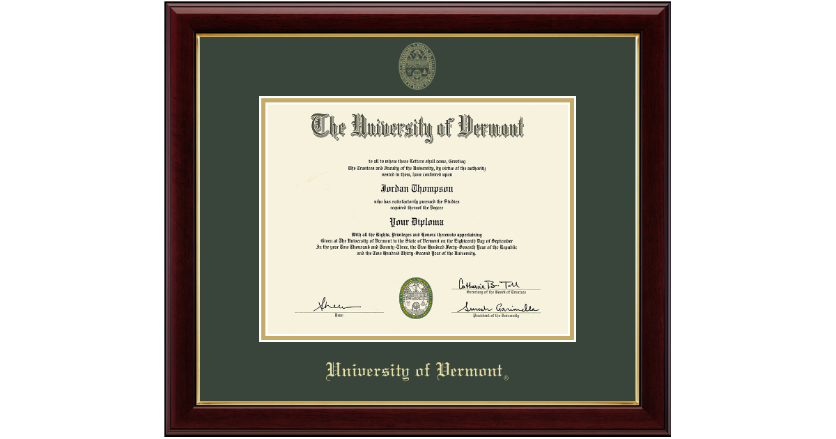 Masters/PhD - Gold Embossed Diploma Frame in Gallery The University of ...